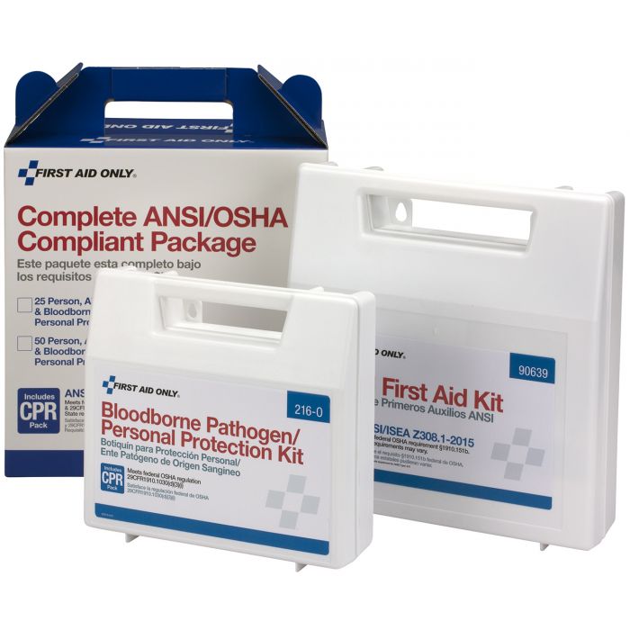 90765 First Aid Only 50 Person First Aid And BBP Pack, ANSI/OSHA Compl ...
